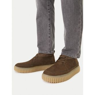 Clarks Schn&uuml;rschuhe Clarks Torhill LaceHi 26183474 Khakifarben