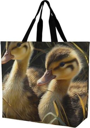 Generic Petit Canard Dans Les Hautes Herbes Sac Fourre Tout R&eacute;utilisable Sacs De Courses Grand Sac A Main Femmes Pour Travail Shopping Quotidienne