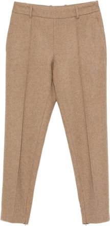 Ermanno Scervino Femme, Pantalons, Brun, Taille: 38 FR Pantalon en Laine Polyamide &Eacute;lasthanne