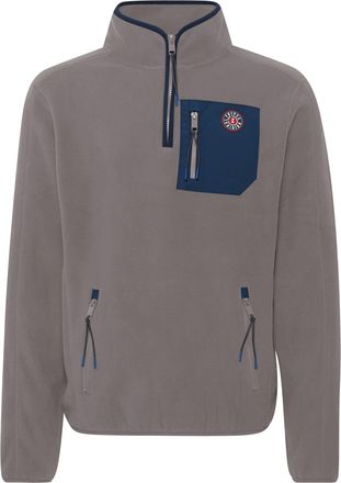 FQ1924 FQLucas Herren Fleecejacke Sweatjacke Jacke mit hochabschlie&szlig;ender Kragen, Gr&ouml;&szlig;e:L, Farbe:Steel Gray (184005)