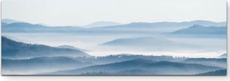 Paul Sinus Art Leinwandbilder | Bilder Leinwand 120x40cm neblige Landschaft