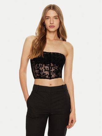 Access Fashion Top 44-2235-362 Schwarz Slim Fit