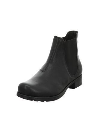 Think Damen Denk chromfrei gegerbte nachhaltige Chelsea-Boots, 0050 SCHWARZ, 39.5 EU