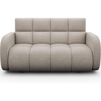 Les Tendances Canap&eacute; convertible tissu DENVERS - Avec coffre de rangement-Beige