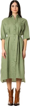 Max Mara Robe Chemise Tabella - Femme - Robes - Vert - Taille: 42 FR