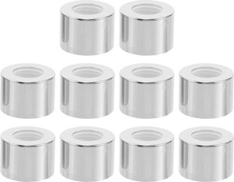 BESPORTBLE 10 St&uuml;ck Selbstgemacht Nachf&uuml;llbare Glasdiffusorkappen 24 Gewinde Silber Auslaufsichere Ersatz Duftflaschendeckel f&uuml;r Zuhause B&uuml;ro und Auto
