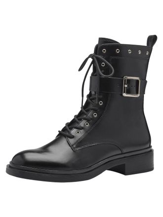 Tamaris Damen Schn&uuml;rstiefel Leder; BLACK/schwarz; 37 EU