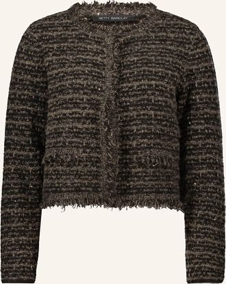 Betty Barclay Jacke Aus Bouclé Mit Pailletten schwarz