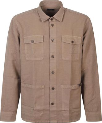 Fay Homme, Chemises, Beige, Taille: M Fay Chemises Beige