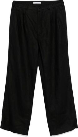 Sunflower pantalon en lin à plis - Noir