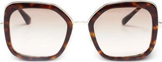 Prada lunettes de soleil carrées (années 2010-2020) - Marron
