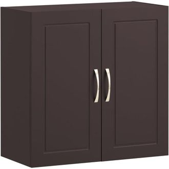 SoBuy FRG231-BR Hängeschrank Badschrank mit Zwei Türen Küchenschrank Medizinschrank Wandschrank Badmöbel Braun bht ca. 60x60x30cm - Sobuy