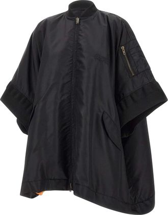 Maison Margiela Femme, Vestes, Noir, Taille: 36 FR Veste Cape Oversize en Nylon