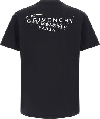 Givenchy Logo-Stamp Cotton T-Shirt - Black