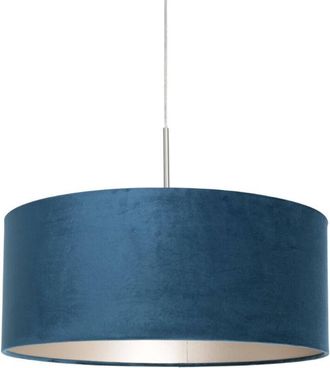 Steinhauer Steinhauer - Lampe suspendue lampe de salle &agrave; manger lampe de salon color&eacute;e en acier textile bleu