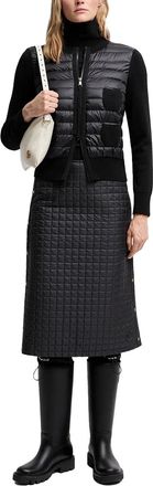 Moncler Padded Wool Down Cardigan - Black