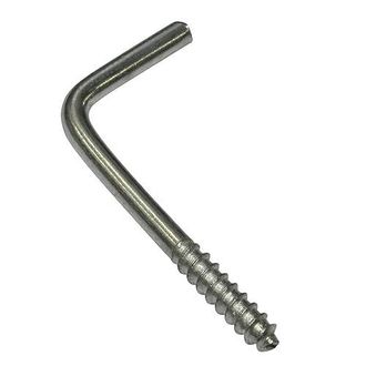 Gardinia Schraubhaken f&uuml;r Vitragestangen und Scheibenstangen, 20 St&uuml;ck, L&auml;nge: 2,5 cm, Metall, Verzinkt, Silber-matt