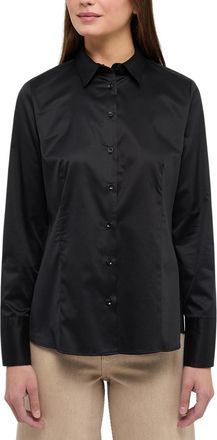 Eterna Female Cover Shirt Bluse unifarben Regular FIT 42_D_1/1, 1/1, schwarz