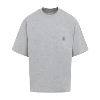 Carhartt Work in Progress Homme, Tops, Gris, Taille: XL T-shirt de travail S/S