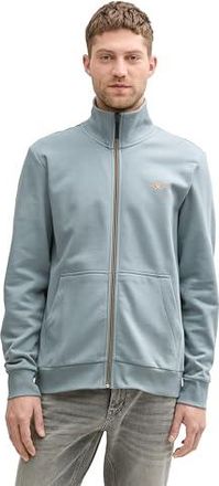 Tom Tailor Veste de surv&ecirc;tement pour Homme avec col Montant, 27475 - Gris Menthe, XL