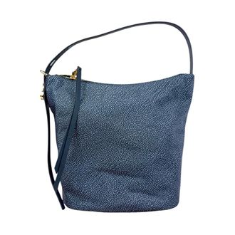 Borbonese Femme, Sacs, Bleu, Taille: ONE Size Prive Bucket Bag Medium
