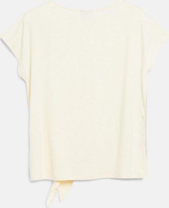 s.Oliver Kurzarmshirt T-Shirt T-Shirt aus Viskosemix mit Knotendetail am Saum