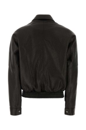 Magda Butrym Geometric Cutout Leather Jacket - Black
