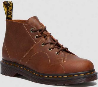 Dr. Martens Church Burnished Waxy Leder Stiefel in Bräunen, Größe: 36