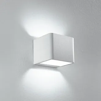 Luce-Ambiente-Design Led Atlasin White Aluminum Wall Light 6w 3500k (Warm Light)