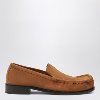 Dries Van Noten Loafer aus braunem Veloursleder