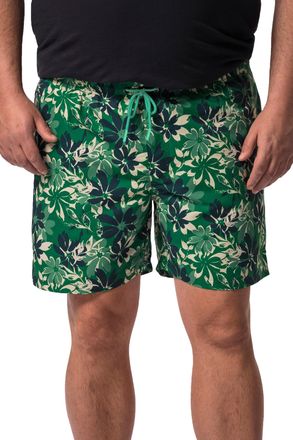 Men Plus Herren gro&szlig;e Gr&ouml;&szlig;en &Uuml;bergr&ouml;&szlig;en Menswear L-8XL Men+ Badeshorts, Alloverdruck, Elastikbund, bis 8 XL gr&uuml;n 7XL 831769455-7XL