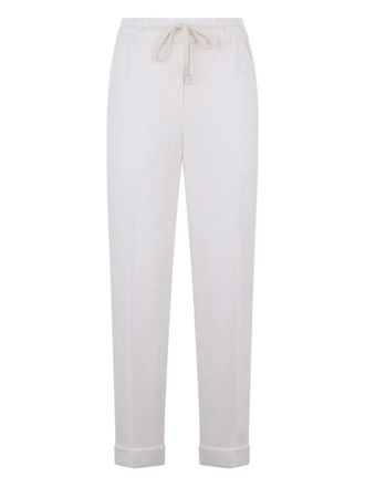 PESERICO pantalon &agrave; lien de resserrage - Blanc