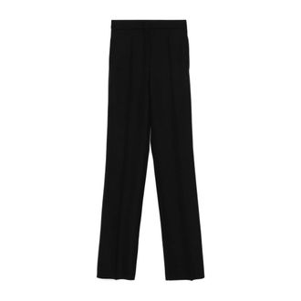 Max Mara Schwarze Wollhose mit geradem Bein - - Trousers - Damen - Schwarzk - M