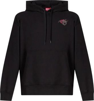 Diesel Homme, Sweatshirts et sweats &agrave; capuche, Noir, Taille: M S-Macs-Hood-V1 Sweat &agrave; capuche