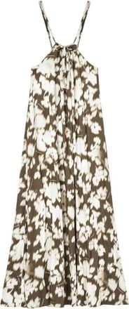 Emporio Armani Femme, Robes, Multicolore, Taille: 38/40 FR Floral Print Long Maillots de bain Dress