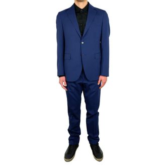 Aquascutum Homme, Costumes, Bleu, Taille: S Ensemble en Laine