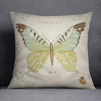 Bonamaison Le Jardin du Lin Kissenhüllen, Cotton, Mehrfarbig, 45x45