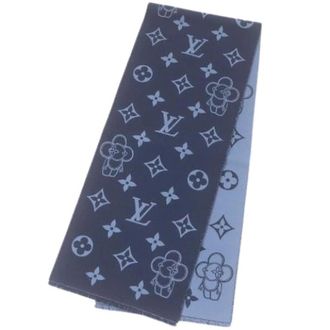 Louis Vuitton Pre-owned Monogram Vivienne Wool Scarf - Homme - Pre-owned - Bleu - Taille: ONE Size