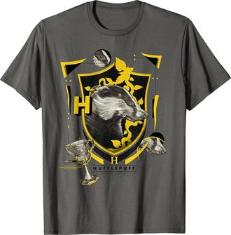 Harry Potter Hufflepuff Magicial Mischief Level Up Crest T-Shirt