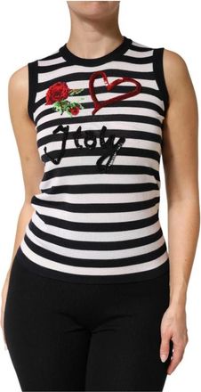 Dolce & Gabbana Femme, Tops, Multicolore, Taille: 32 FR Cashmere Silk Sleeveless Top