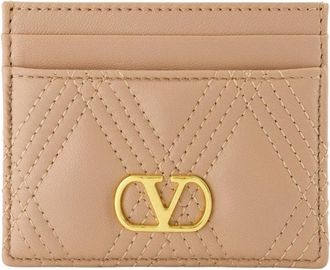 Valentino Garavani Femme, Accessoires, Beige, Taille: ONE Size Quiltie 67 Cardholder