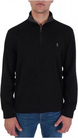 Ralph Lauren Homme, Sweatshirts et sweats &agrave; capuche, Noir, Taille: XL SweaT-shirt Demi-Zip