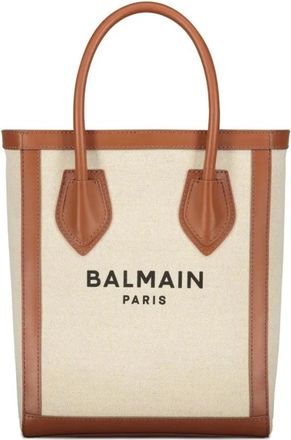 Balmain unisex, Sacs, Brun, Taille: ONE Size Logo Tote Bag