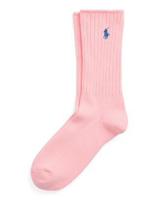Ralph Lauren Kn&ouml;chelhohe Socken in Rippstruktur mit Pony-Stickerei in