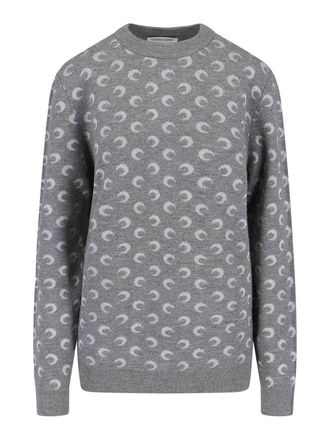 Marine Serre Rundhalspullover - Grau