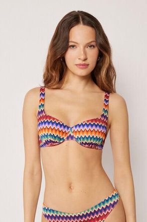 Calzedonia Balconette-bikinioberteil Vibrant Chevron Aufdruck