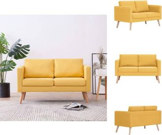 vidaXL Vidaxl - 2-Sitzer-Sofa Stoff Gelb - 2-Sitzer Sofa - Couch - Wohnzimmermöbel - Gelbes Sofa - Bequemes Sofa