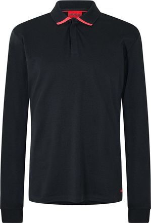 HUGO BOSS Hugo - Poloshirt f&uuml;r Herren, Lang&auml;rmlig (Schwarz)