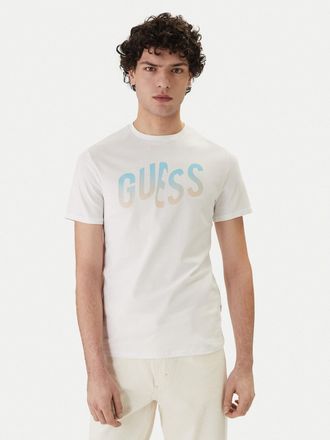 Guess T-Shirt F6GI02 J1314 Wei&szlig; Slim Fit