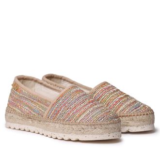 Toni Pons Alma-CL Flache Espadrilles für Damen aus Stoff mit Glitzer, bunt, 38 EU